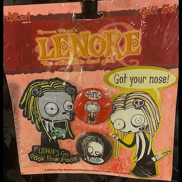 Hot Topic | Accessories | Roman Dirge Lenore 4pc Set W 2 Buttons Patch ...